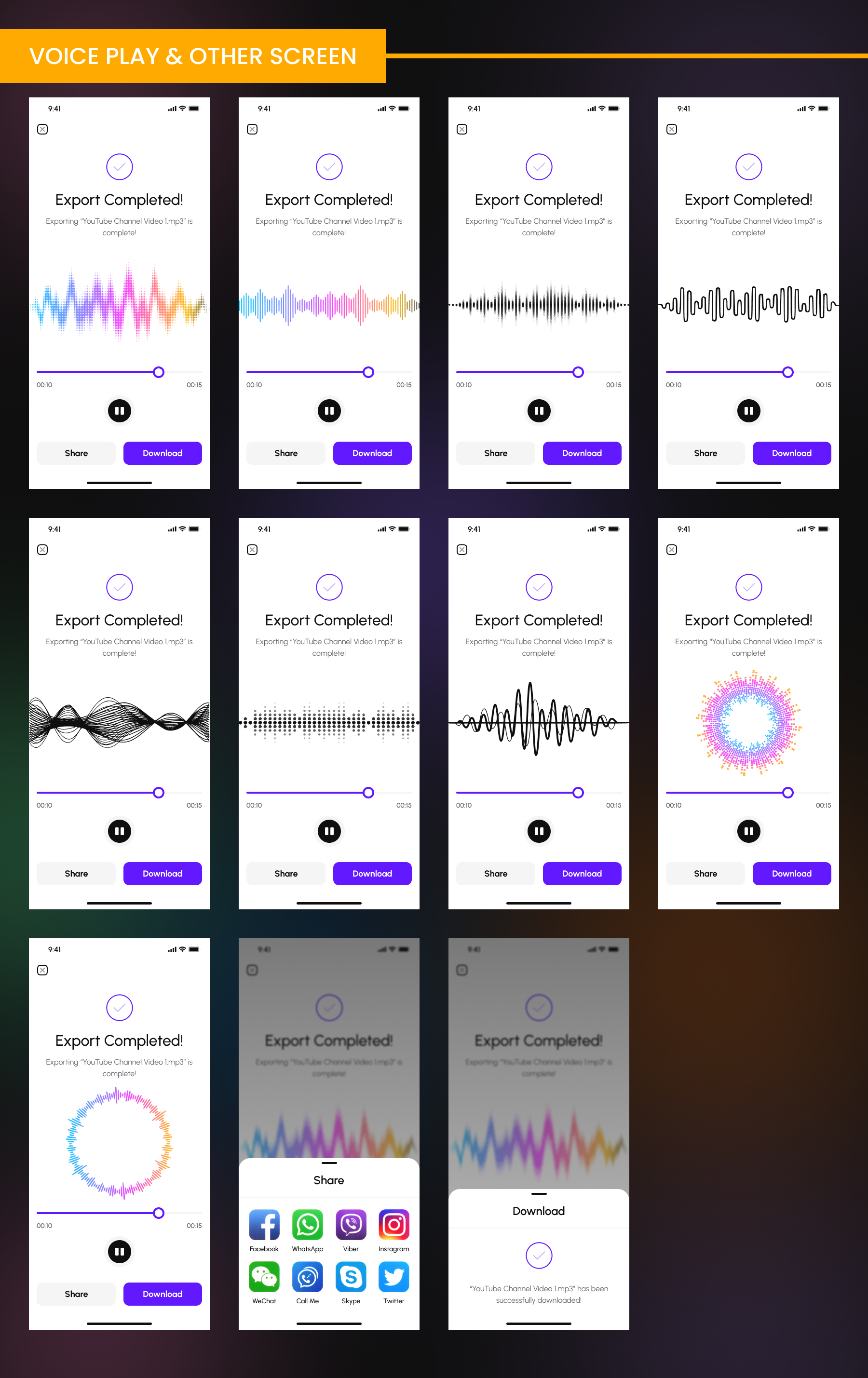 AI-Powered Voice Generation and Translation Mobile App UI Kit Figma Template - WEvoice by The ...